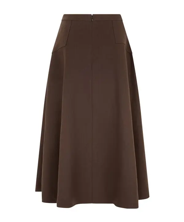 Polo Ralph Lauren Flared Hemp Midi Skirt