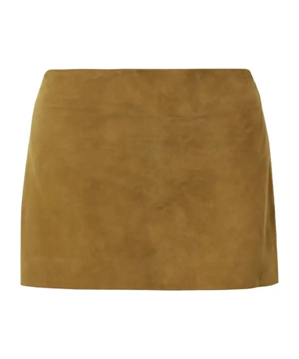 Khaite Jett Suede Mini Skirt