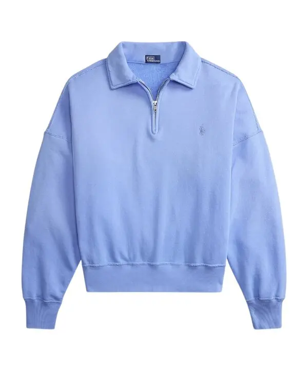 Polo Ralph Lauren Embroidered Pony Quarter-zip Sweatshirt - Blue