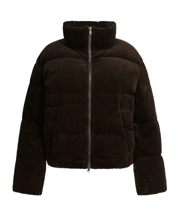 Polo Ralph Lauren Logo Embroidered Padded Corduroy Jacket