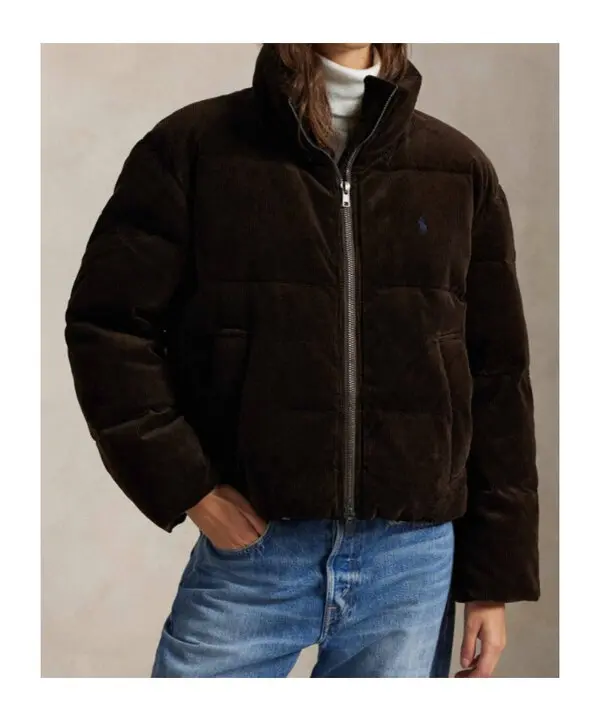 Polo Ralph Lauren Logo Embroidered Padded Corduroy Jacket