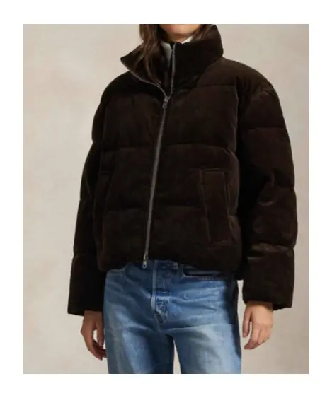 Polo Ralph Lauren Logo Embroidered Padded Corduroy Jacket