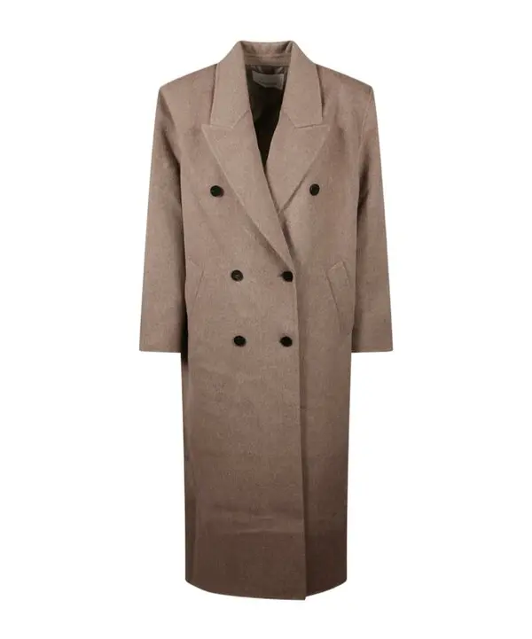 THE FRANKIE SHOP Gaia Double Breasted Coat - Brown
