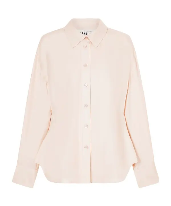 RÓHE Silk Twill Long-sleeved Shirt - Blush