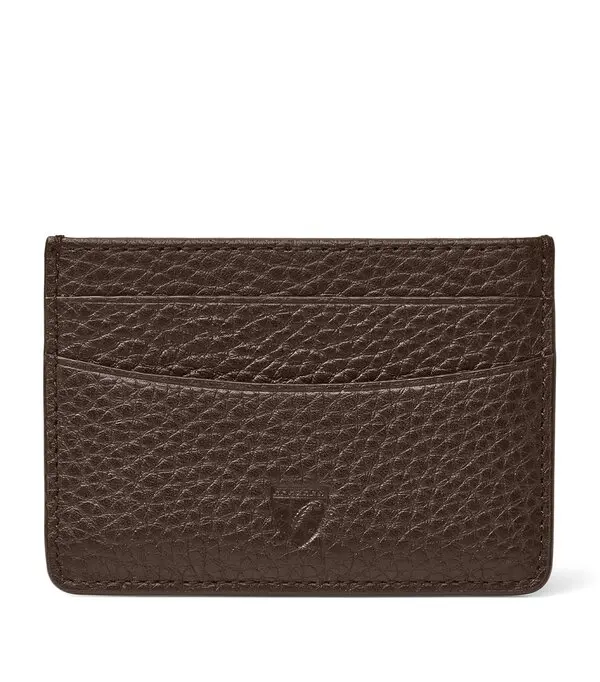 ASPINAL OF LONDON Leather Logo Card Holder - Brown