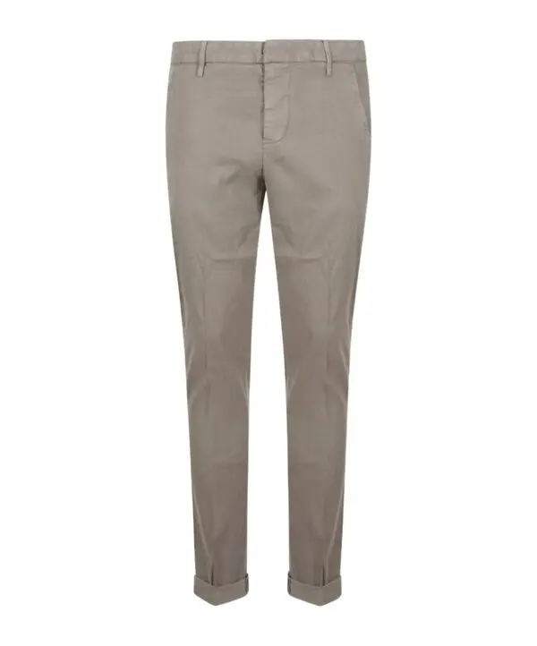 DONDUP Button Detailed Slim Cut Trousers - Grey