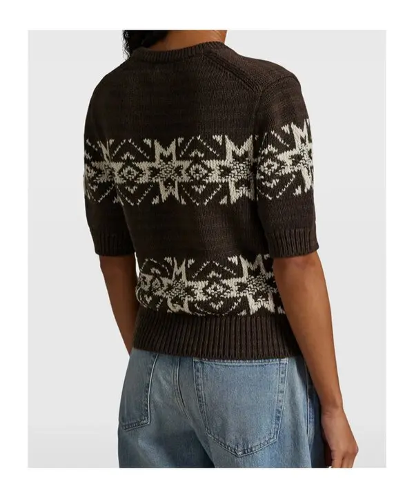 Polo Ralph Lauren Fair Isle Pattern V-neck Sweater