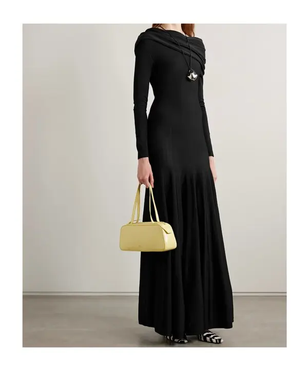 Khaite Genesis Off-the-shoulder Knit Maxi Dress