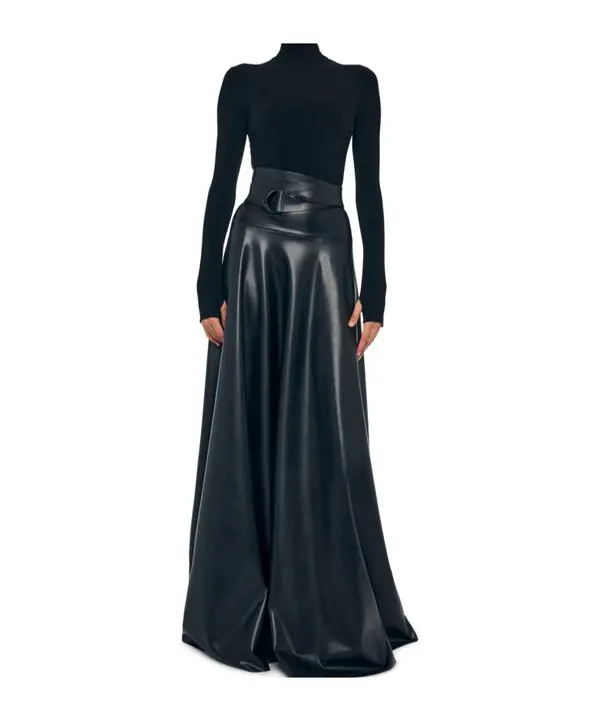Norma Kamali Flared Maxi Skirt