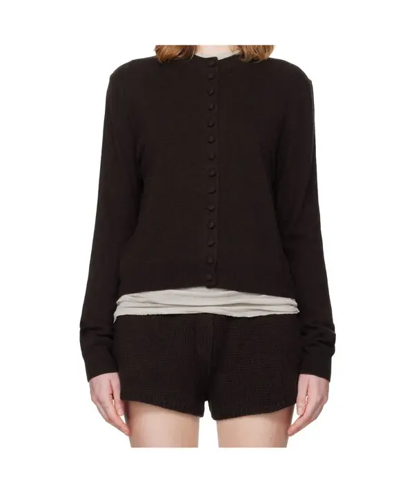 LISA YANG Wilona Cashmere Cardigan - Brown