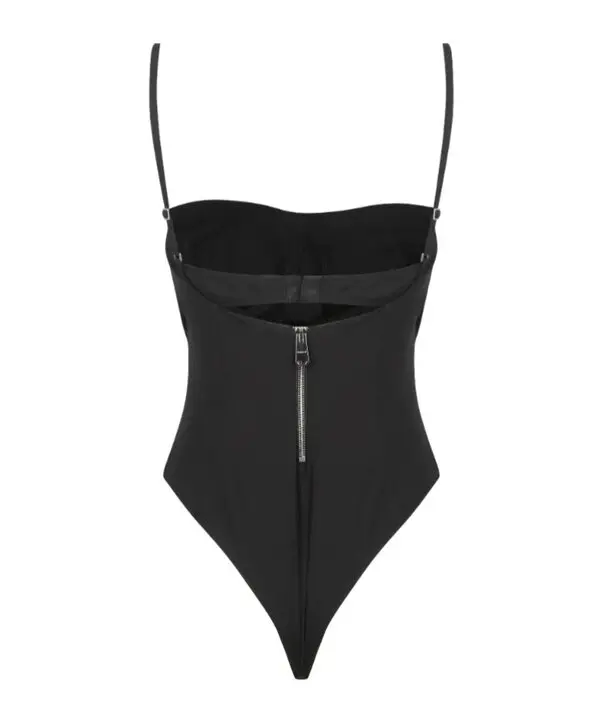 DONDUP Sweetheart-neck Panelled Bodysuit