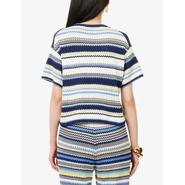 Simkhai Tenley Graphic-pattern Cotton-blend Top