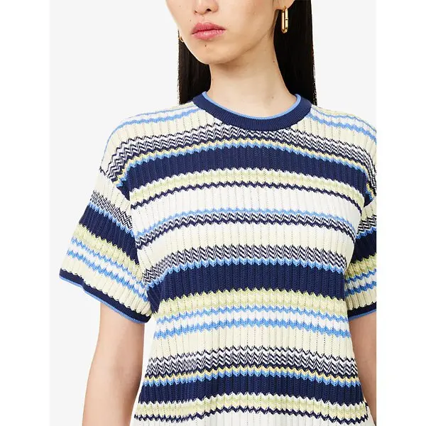 Simkhai Tenley Graphic-pattern Cotton-blend Top