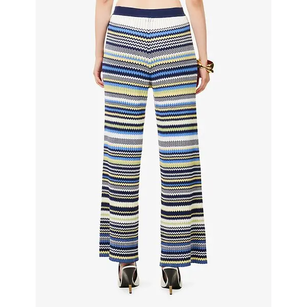 Simkhai Farrah Graphic-pattern Woven Trousers