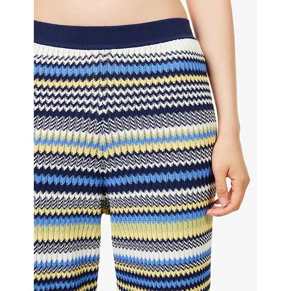 Simkhai Farrah Graphic-pattern Woven Trousers