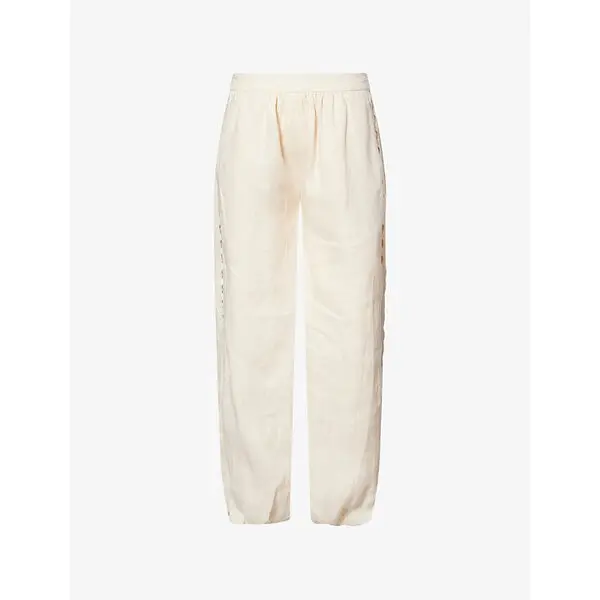 Simkhai Selah Lace Balloon Linen-blend Trousers - Sand