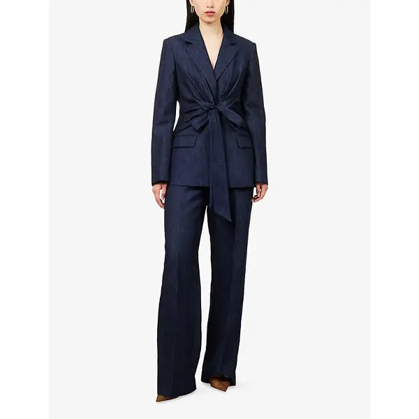 Gabriela Hearst Grant Knotted Cotton-and-linen Blazer