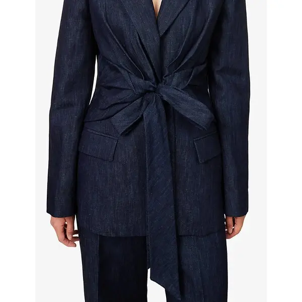 Gabriela Hearst Grant Knotted Cotton-and-linen Blazer