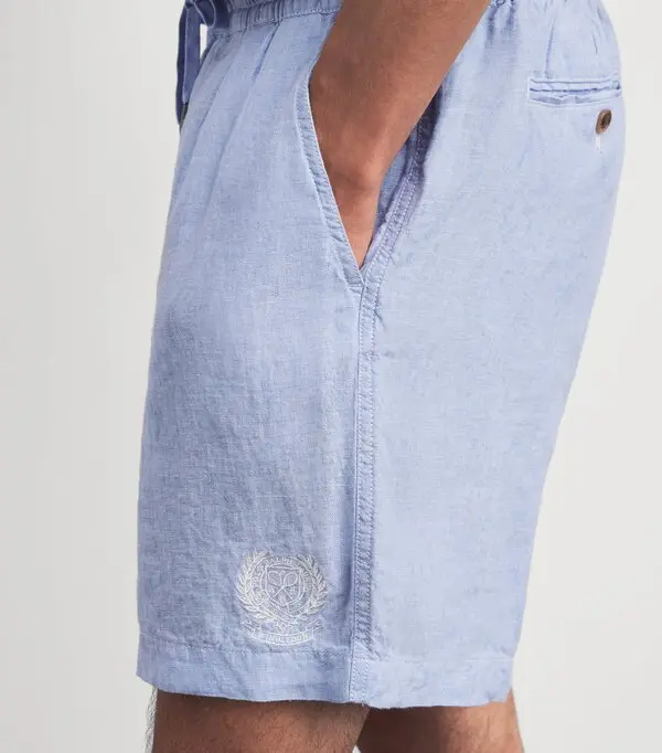 Polo Ralph Lauren Wimbledon Linen Drawstring Shorts - Blue