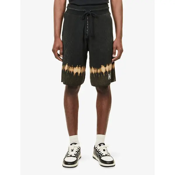 Amiri Tie-dye Knitted Virgin Wool Shorts