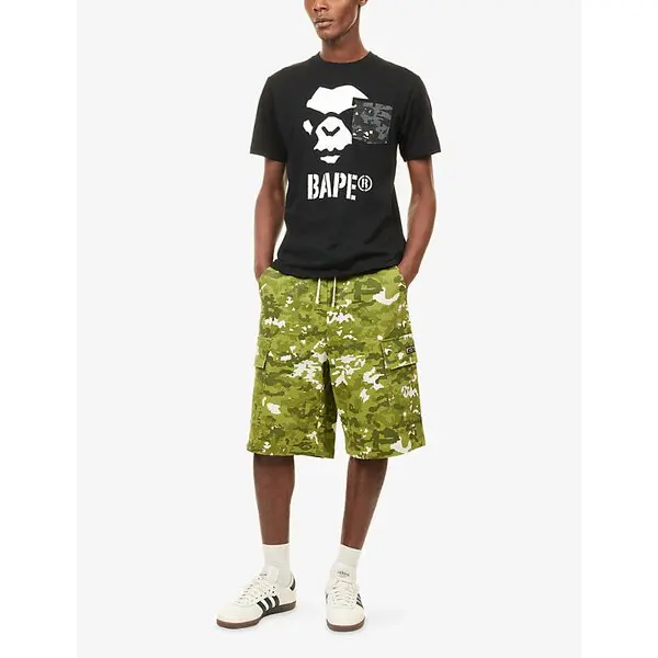 A BATHING APE Pixel Camo-pocket Cotton-jersey T-shirt