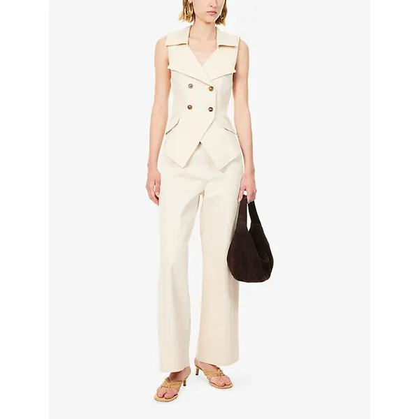 Oddmuse Double-breasted Asymmetric Woven Vest