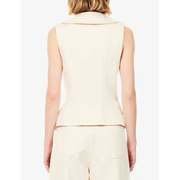 Oddmuse Double-breasted Asymmetric Woven Vest