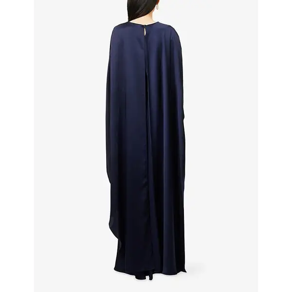 Simkhai Izel Cape Satin Maxi Dress