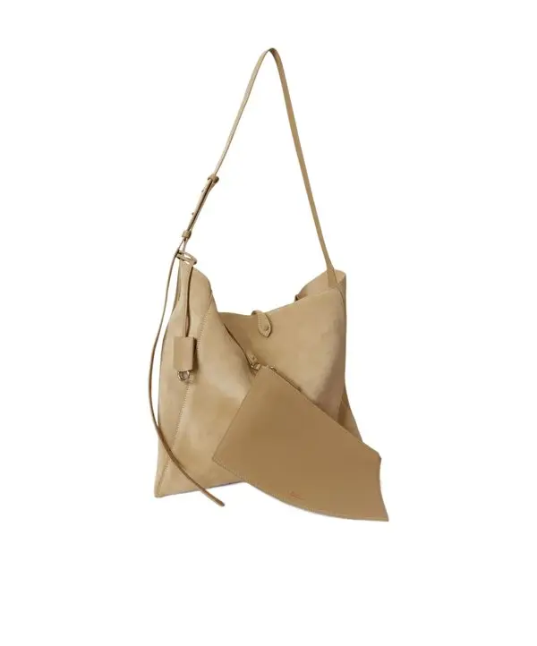 Polo Ralph Lauren Debossed Suede Shoulder Bag