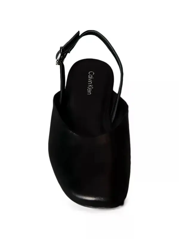 Calvin Klein Leather Slingback Flat Pumps