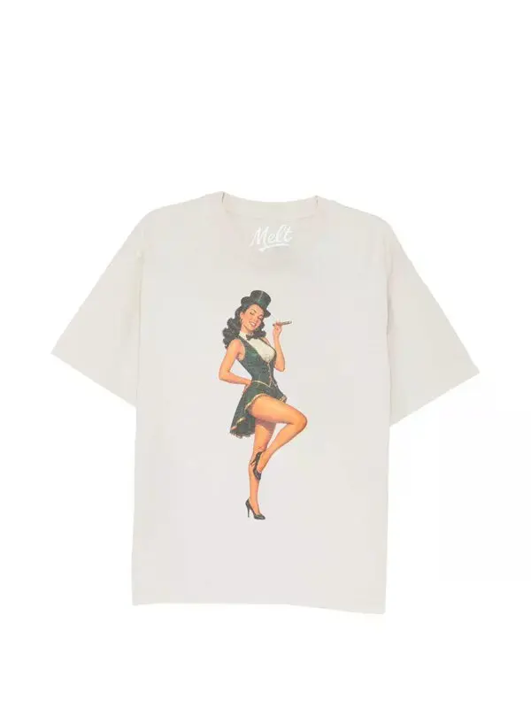 MELT Graphic-printed T-shirt - Neutrals