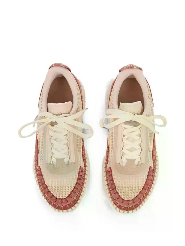 Chloé Nama Whipstitch Sneakers - Neutrals