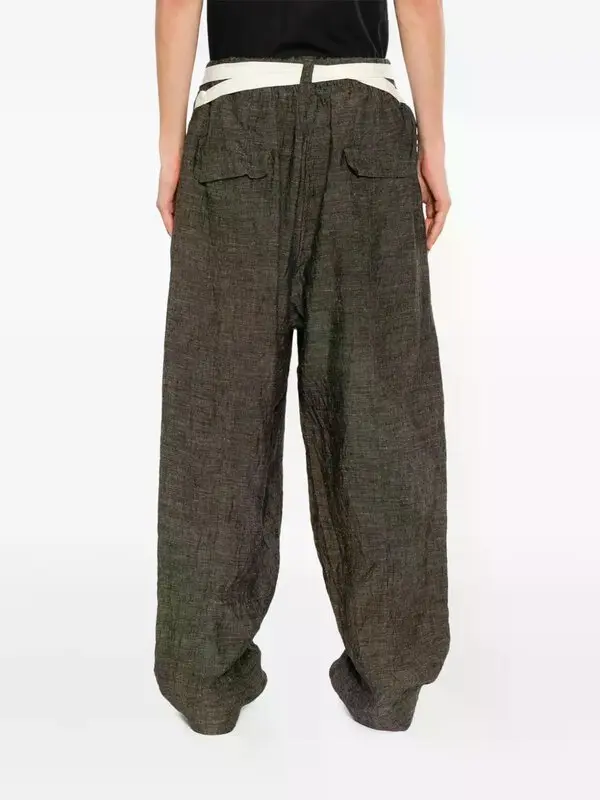 KLASICA Linen Drawstring Waist Trousers