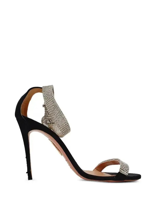 AQUAZZURA Crystal-embellished Suede Sandals
