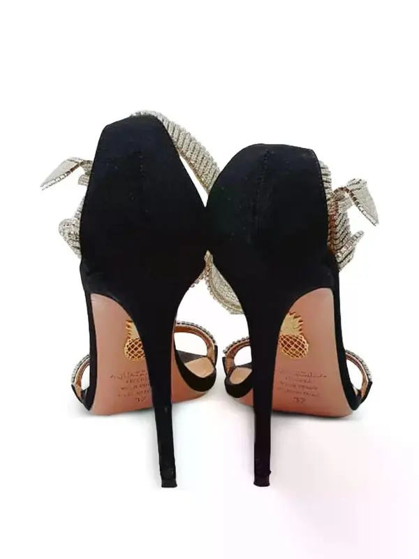 AQUAZZURA Crystal-embellished Suede Sandals