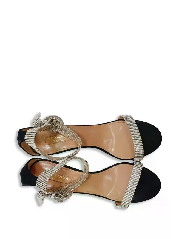 AQUAZZURA Crystal-embellished Suede Sandals