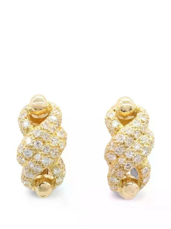 Cartier 18k Yellow Diamond Earrings