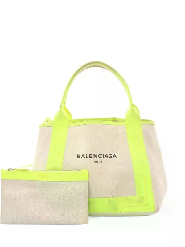 Balenciaga Small Navy Cabas Tote Bag - Neutrals
