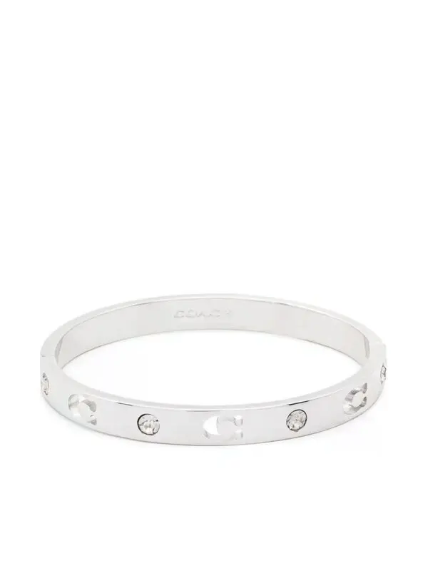 COACH Hinged Crystal Embellished Bracelet