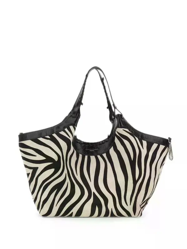 GIANNI CHIARINI Large Dua Zebra-print Tote Bag - Neutrals
