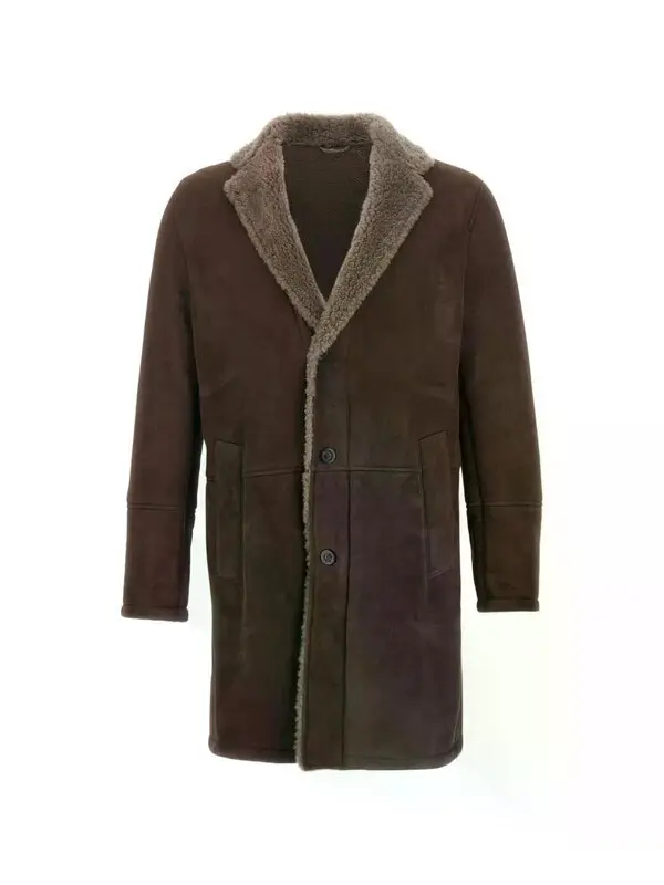 VOLFAGLI FIRENZE Ninfeo Suede Shearling-lined Coat