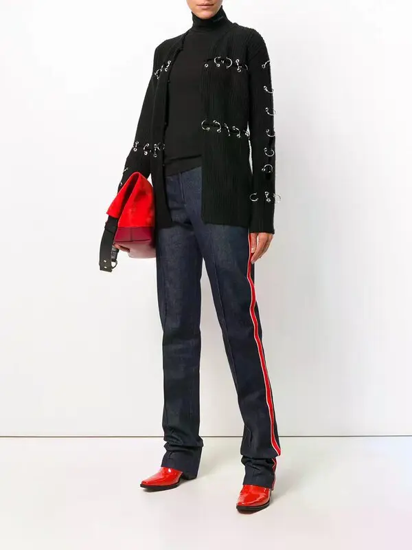 Calvin Klein Straight Leg Jeans With Contrast Panels