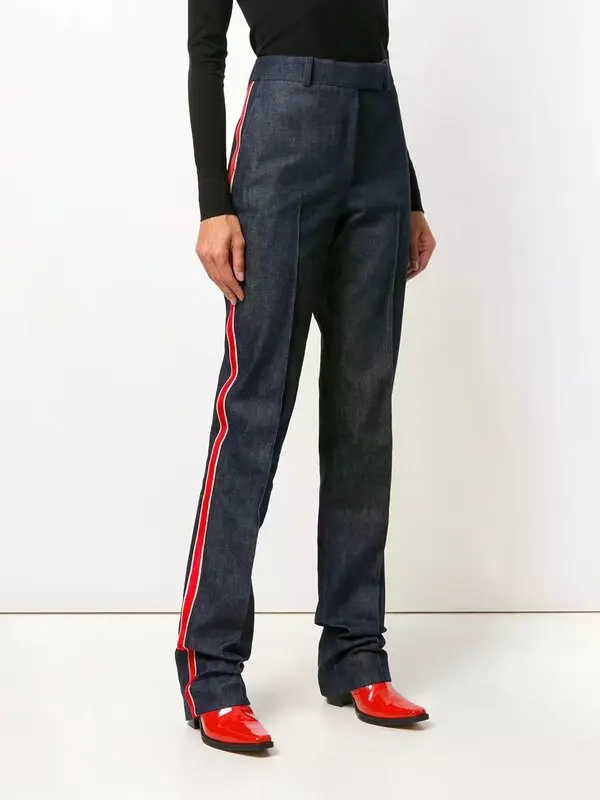 Calvin Klein Straight Leg Jeans With Contrast Panels
