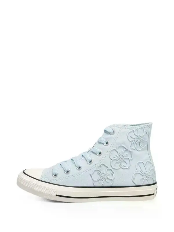CONVERSE All-star Floral-embroidered Hi-top Sneakers