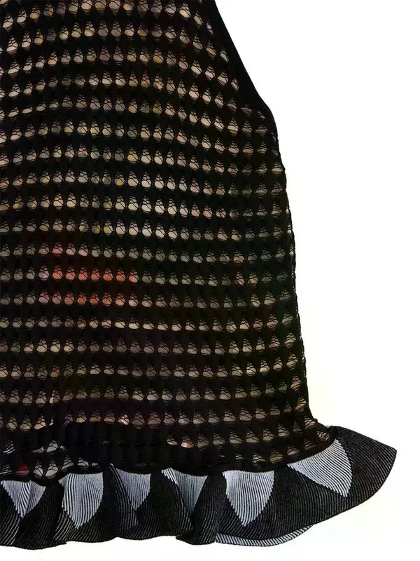 La DoubleJ Fiocchetto Open-knit Halterneck Top