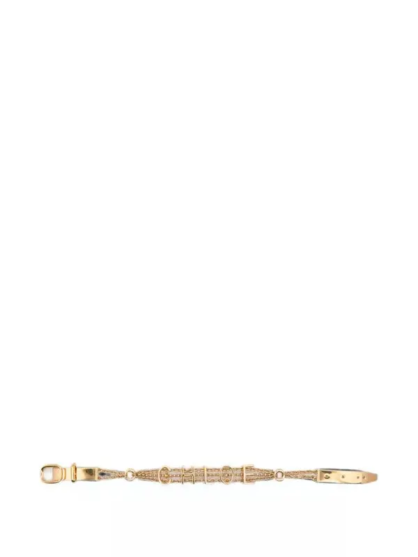 Chloé Logo Lettering Multi-chain Bracelet - Gold