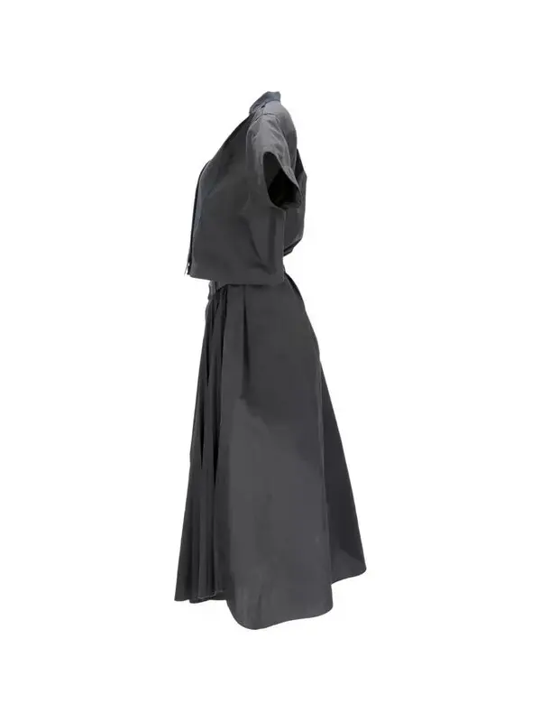 Sacai Midi Belted Cut-out Shirt Dress