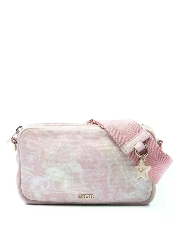 Dior Embroidered Canvas Toile De Jouy Crossbody Bag - Pink