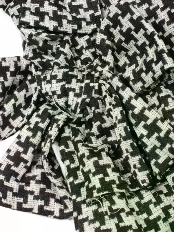 Comme Des Garçons Houndstooth Midi Skirt