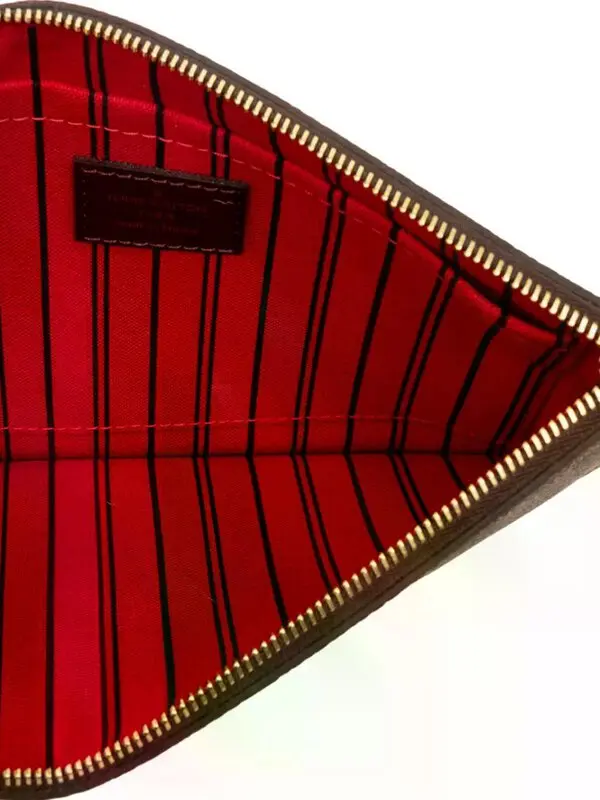 LOUIS VUITTON Damier Ebene Neverfull Pochette Clutch Bag